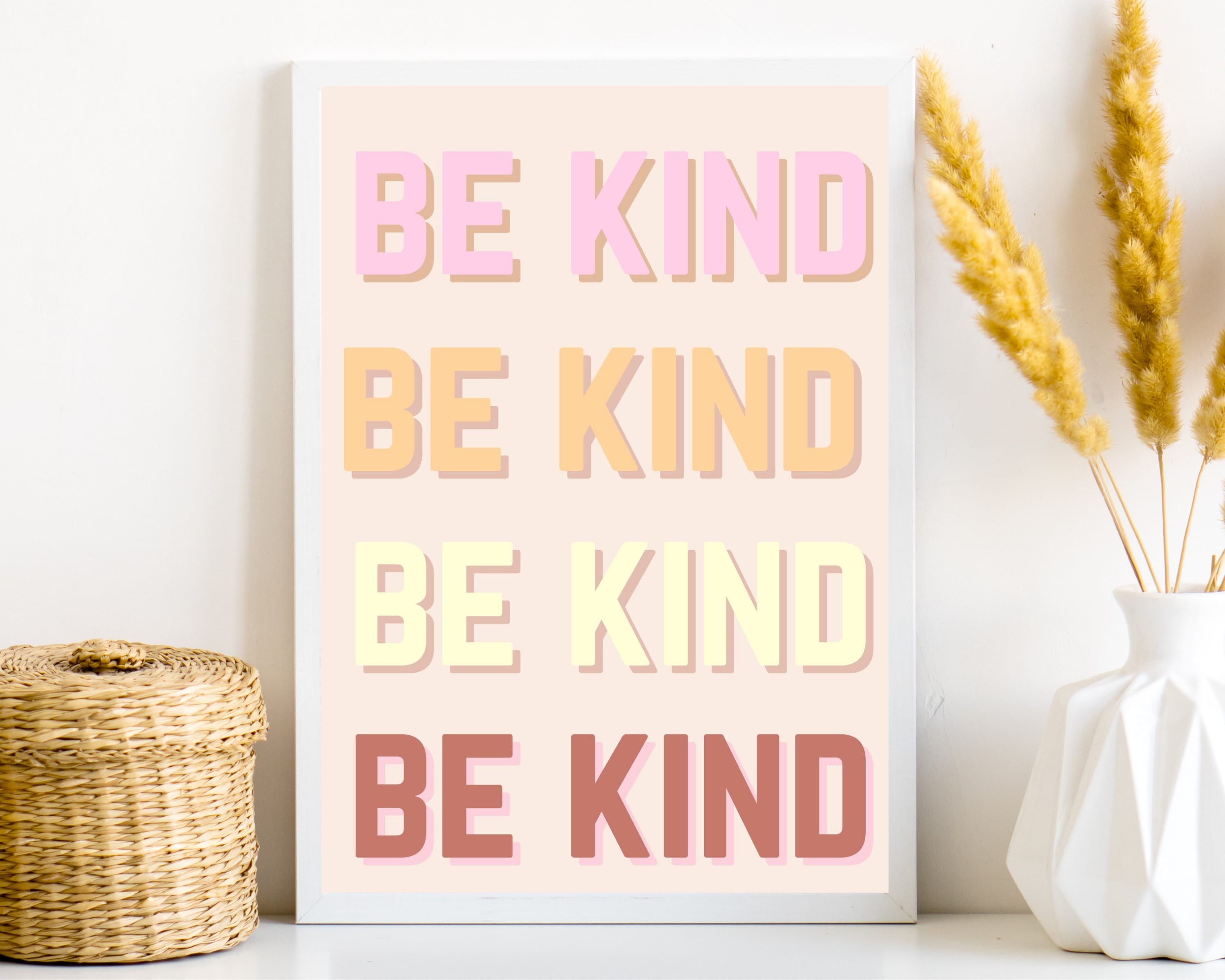 Be Kind Printable Classroom Decor Colorful Poster Kids - Etsy