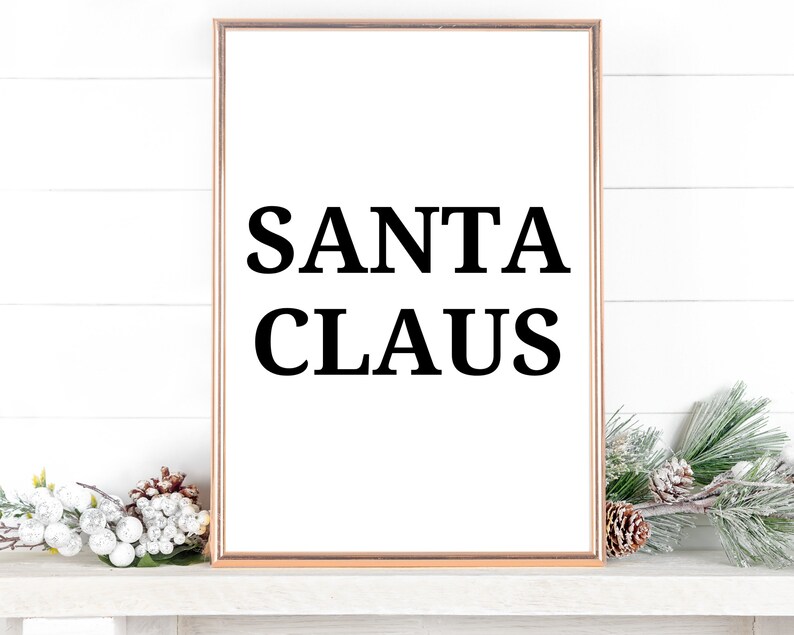 Santa Claus Print, Santa Claus Word Art, Santa Printable, Santa Claus ...
