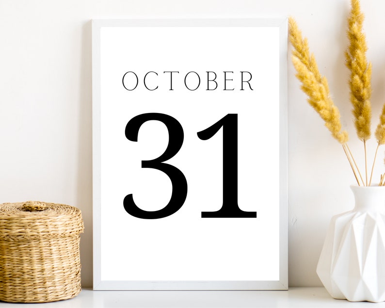 October 31 Printable, Cute Halloween Decor, October 31st Sign ...