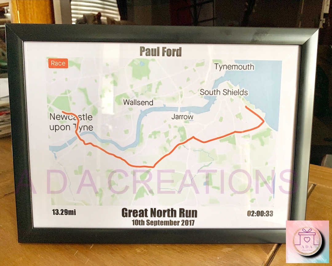 Personalised Strava Map Print Running Activity Sports Cycling Swimming ...