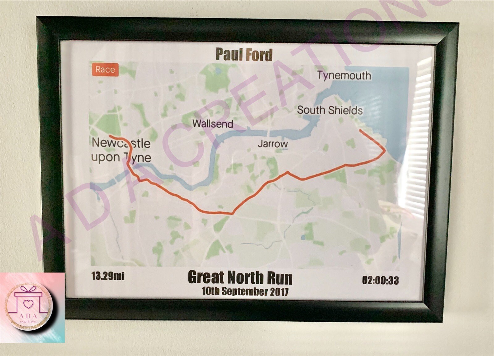 Personalised Strava Map Print Running Activity Sports Cycling Swimming ...