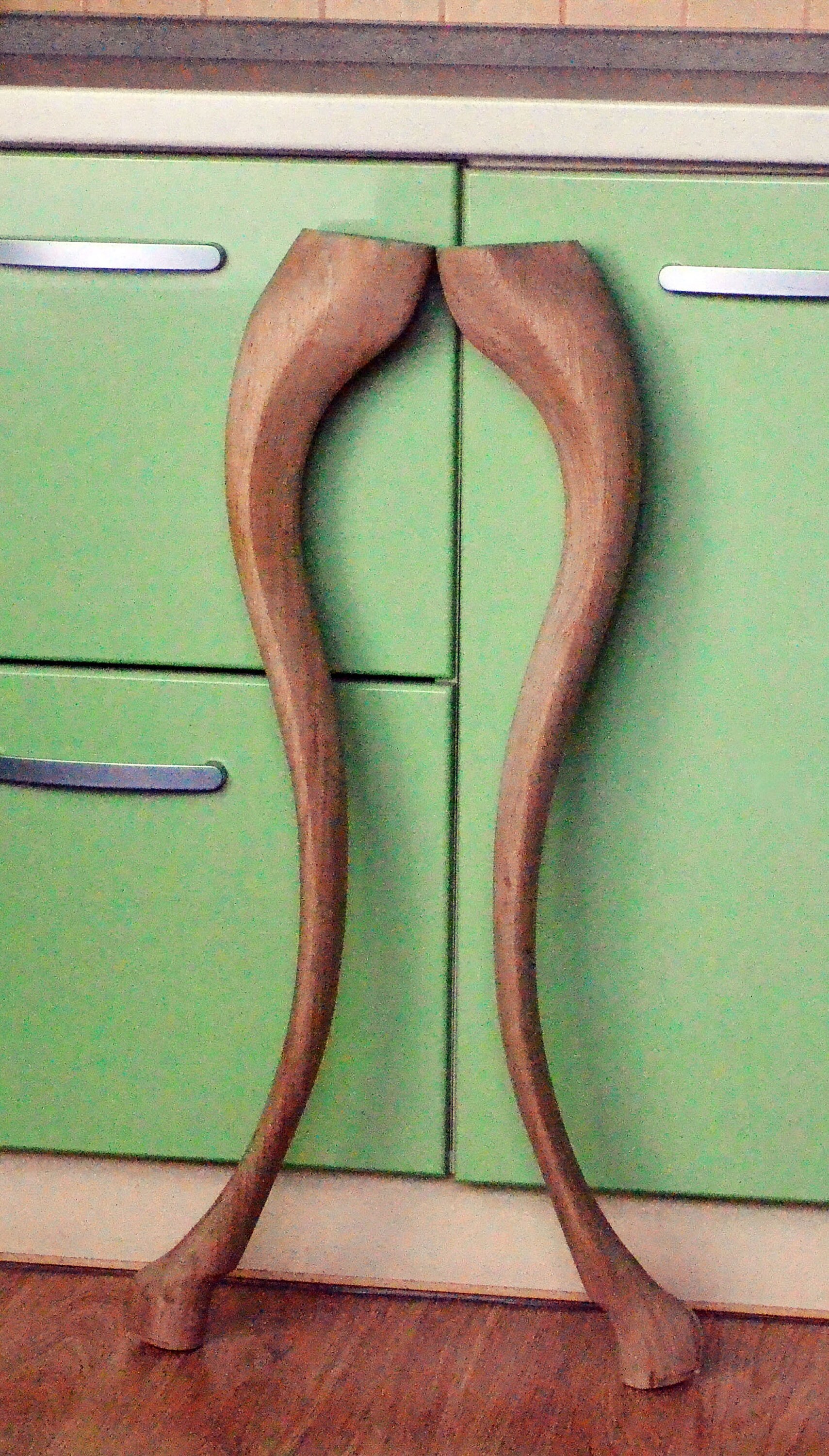 2 X Natural Wood Legs. Table Sofa Cabriole. - Etsy