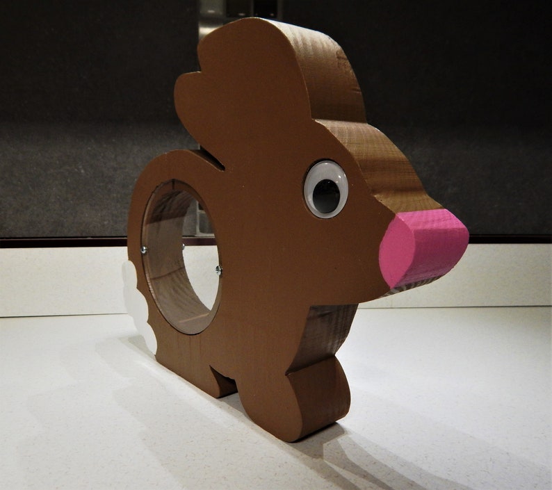 Wooden Bunny Coin Bank | Etsy