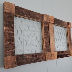 Multi Photo Rustic Wooden Chicken Wire Double Picture Frame - Etsy