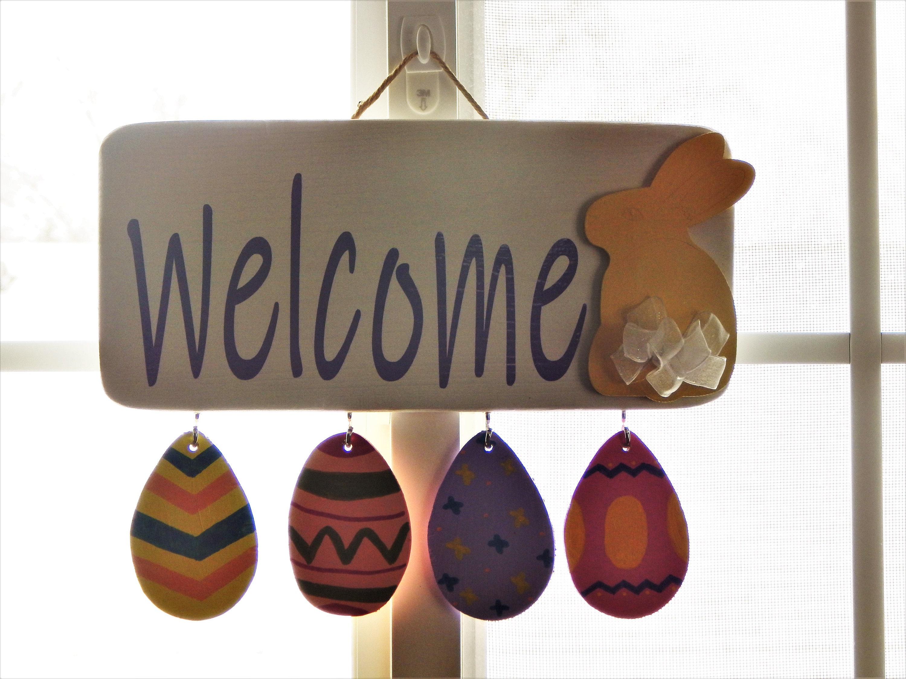 Wooden Easter Welcome Sign - Etsy