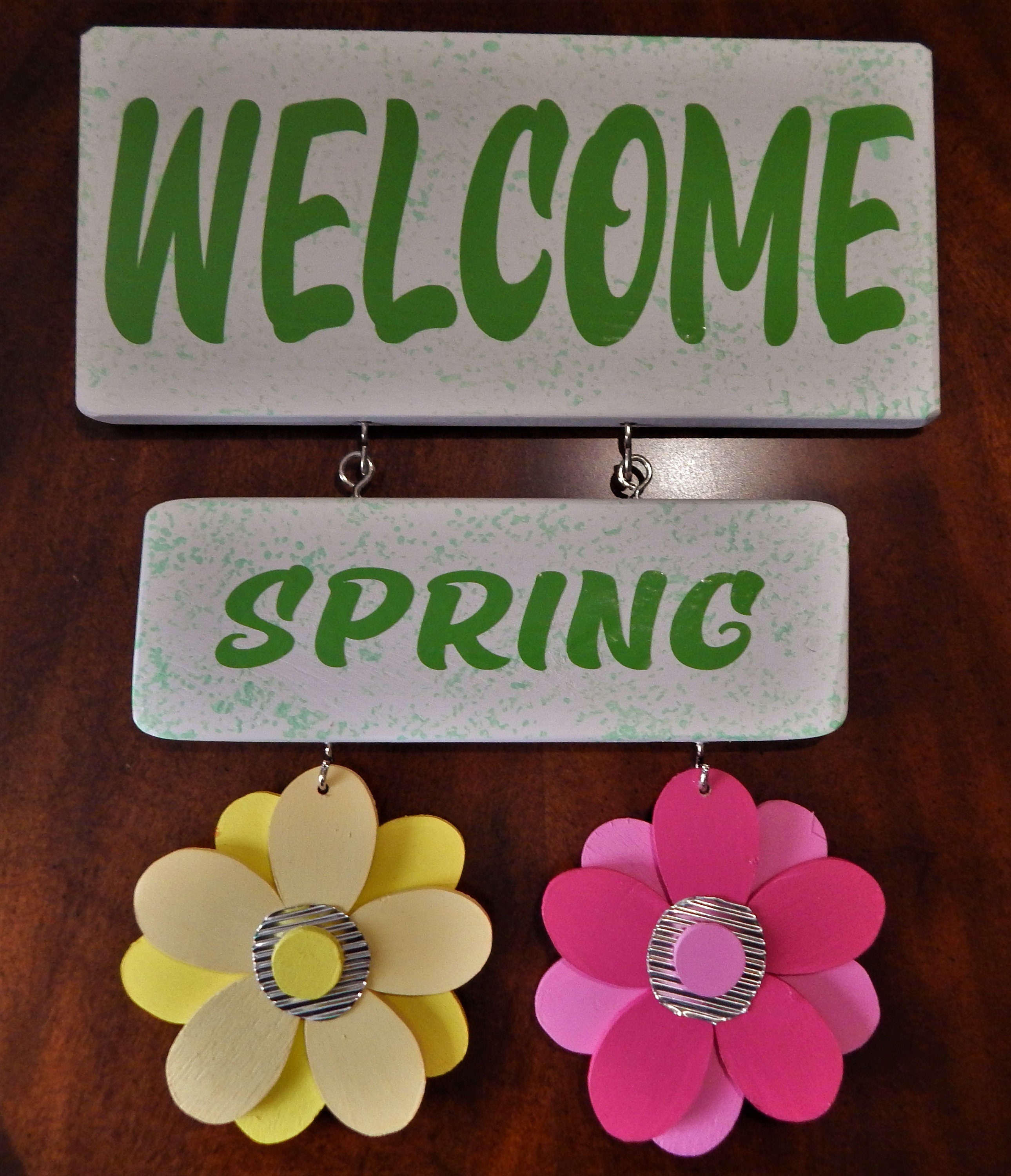 Spring Flowers Welcome Sign | Etsy