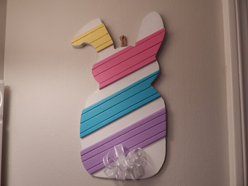 Easter Bunny Shaped Door Hanger | Etsy