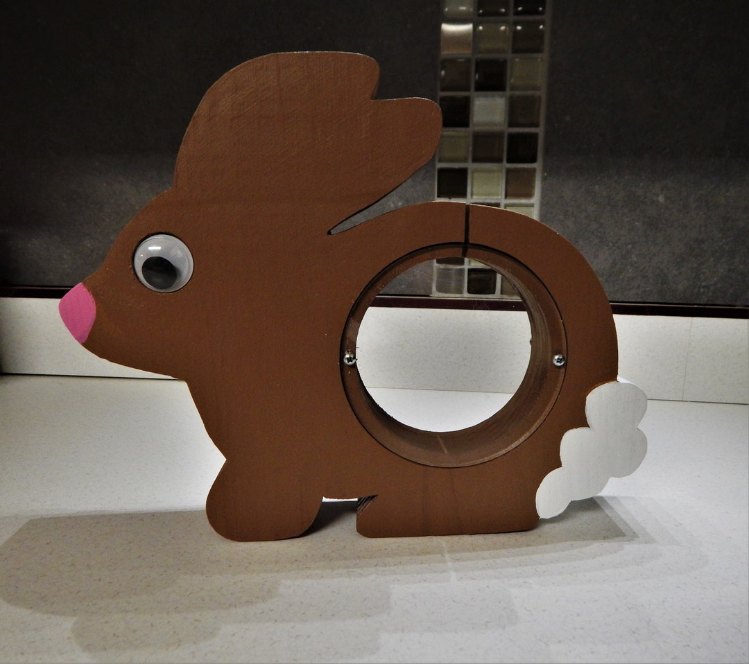 Wooden Bunny Coin Bank - Etsy