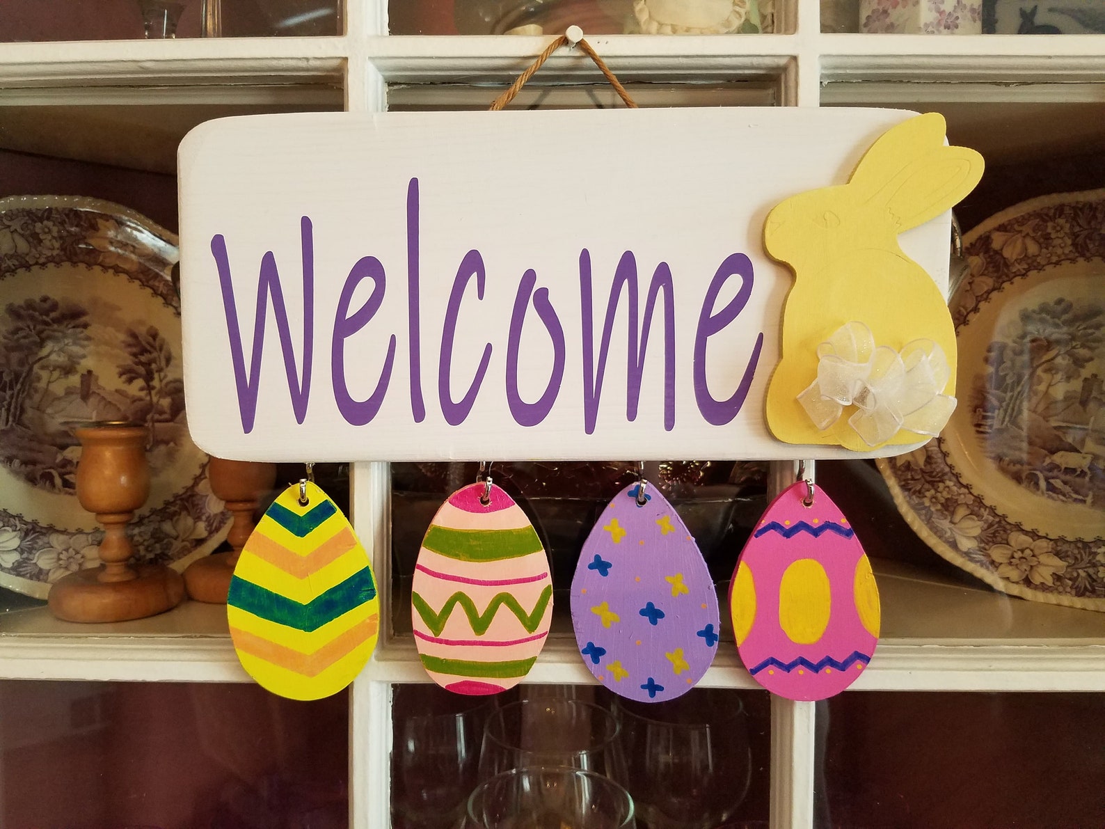Wooden Easter Welcome Sign - Etsy