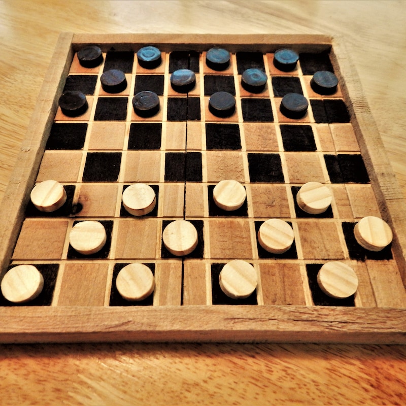 Checkers Game Game Table - Etsy