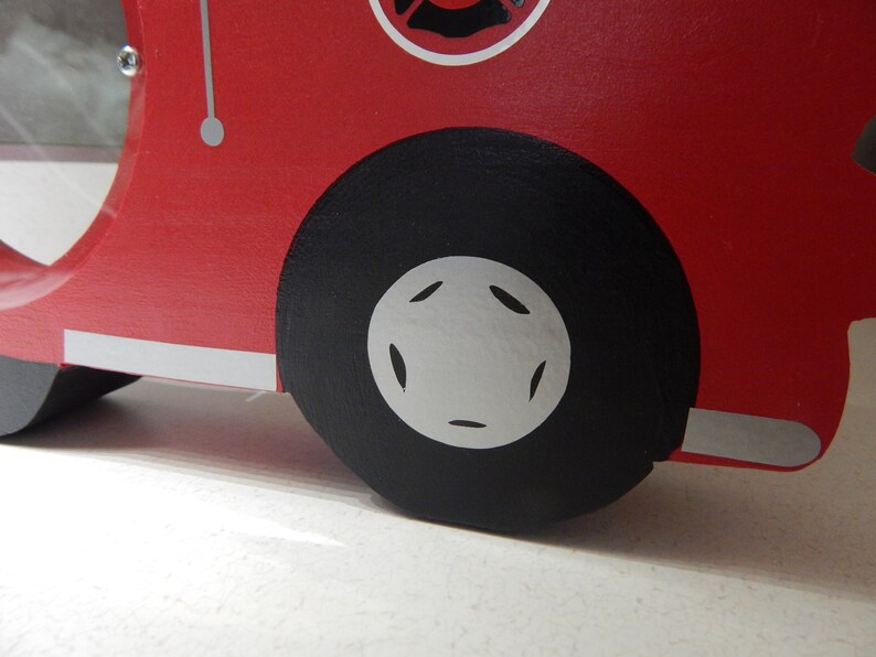 Firetruck Coin Bank - Etsy