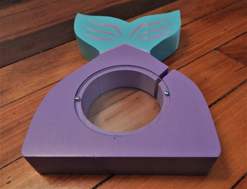 Wooden Mermaid Tail Coin Bank - Etsy