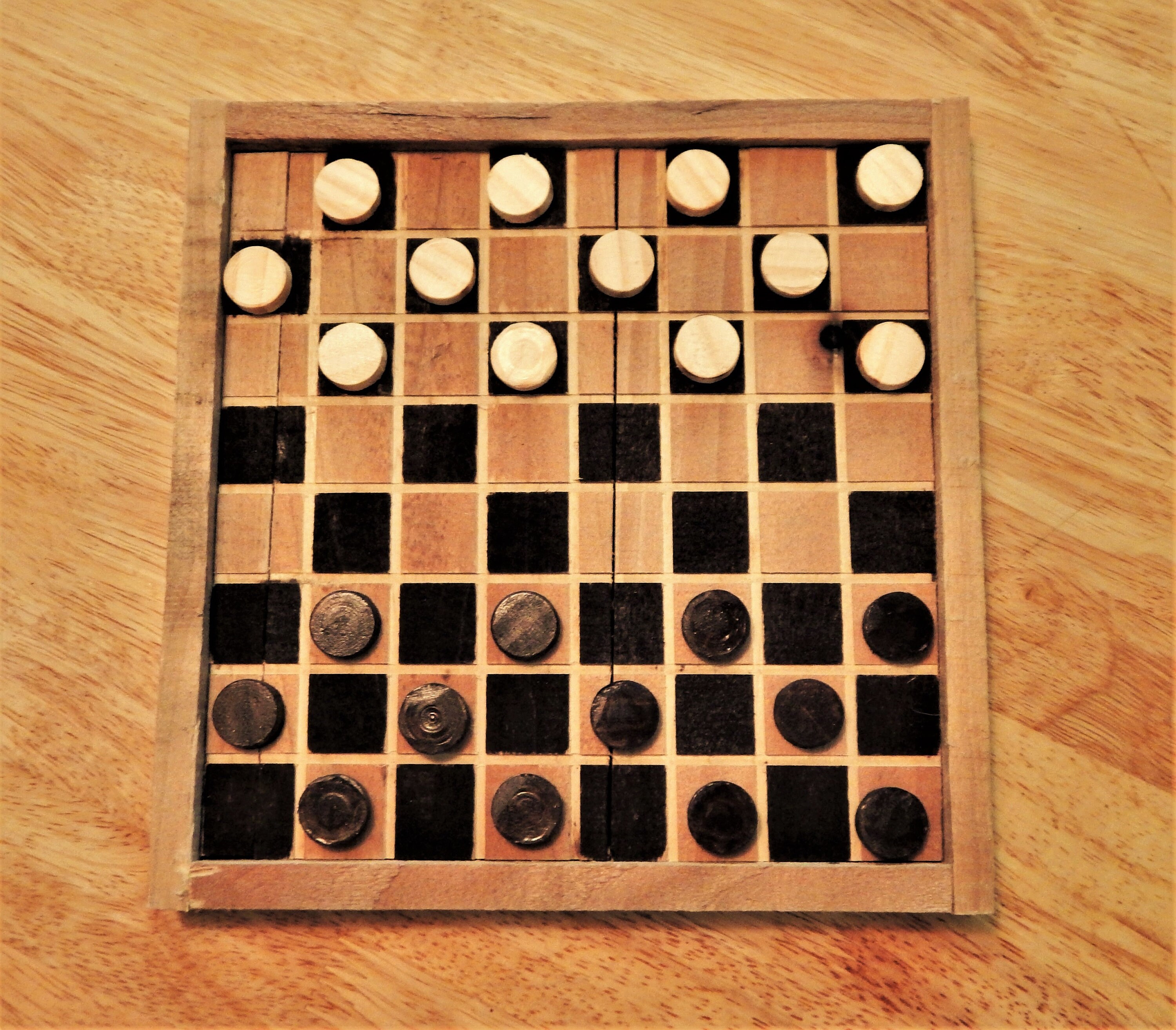 Rustic Reclaimed Wooden Coffee Table Checker Board Tray | Etsy