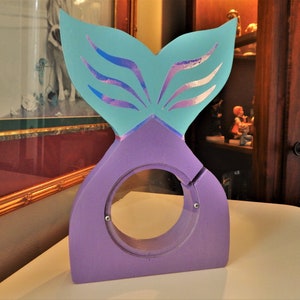 Wooden Mermaid Tail Coin Bank - Etsy