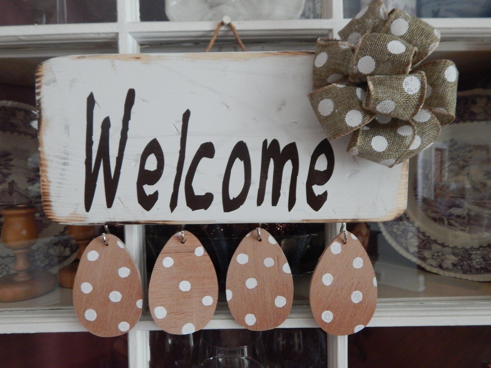 Rustic Wooden Distressed Welcome Sign - Etsy