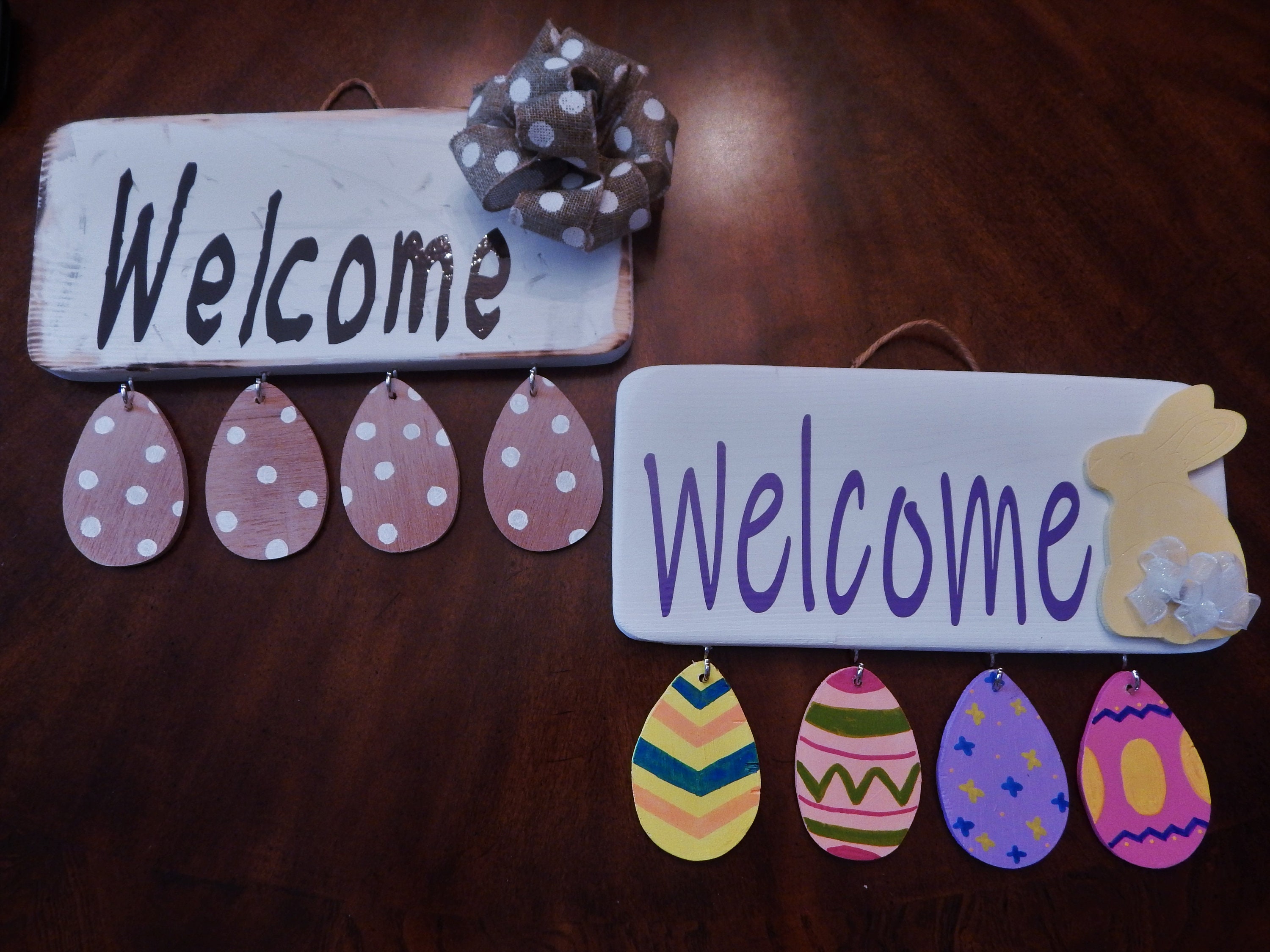 Wooden Easter Welcome Sign - Etsy