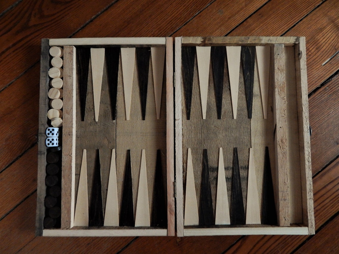 Rustic Reclaimed Wooden Backgammon Game - Etsy