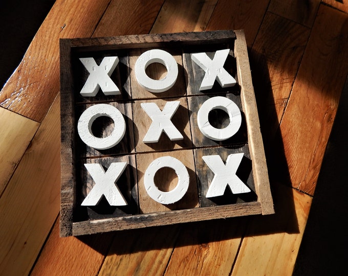 Rustic Reclaimed Wooden Coffee Table Tic-tac-toe Tray - Etsy
