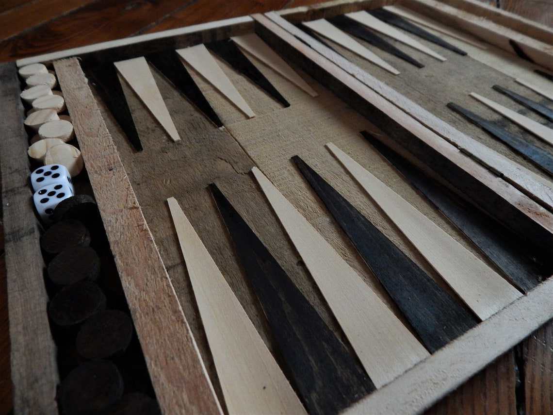 Rustic Reclaimed Wooden Backgammon Game - Etsy