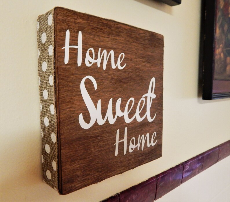 Wooden Block Sign home Sweet Home | Etsy