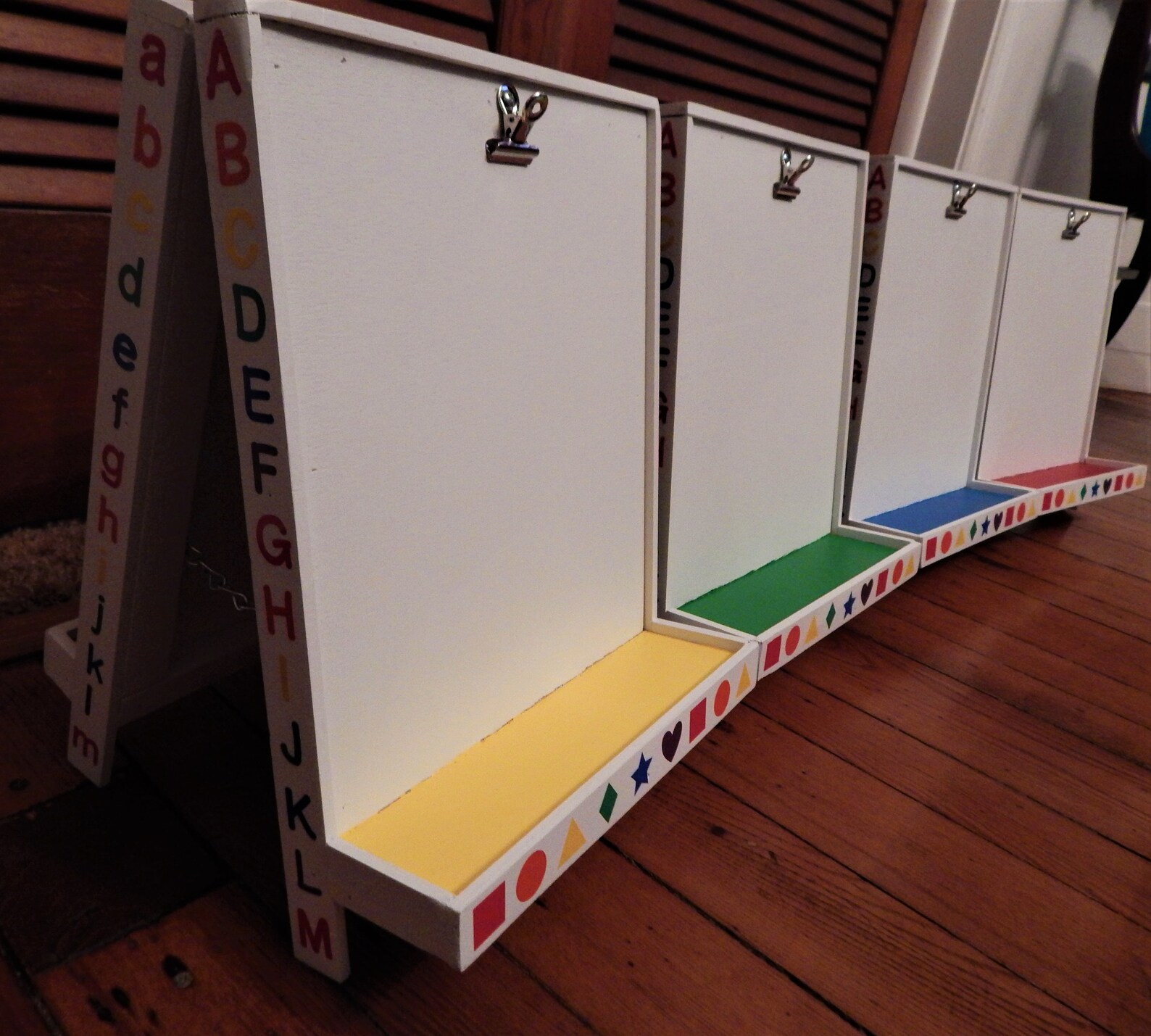 Colorful Wooden Chalkboard and Clipboard Tabletop Easel - Etsy