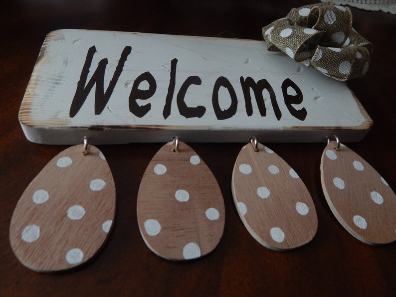Rustic Wooden Distressed Welcome Sign - Etsy
