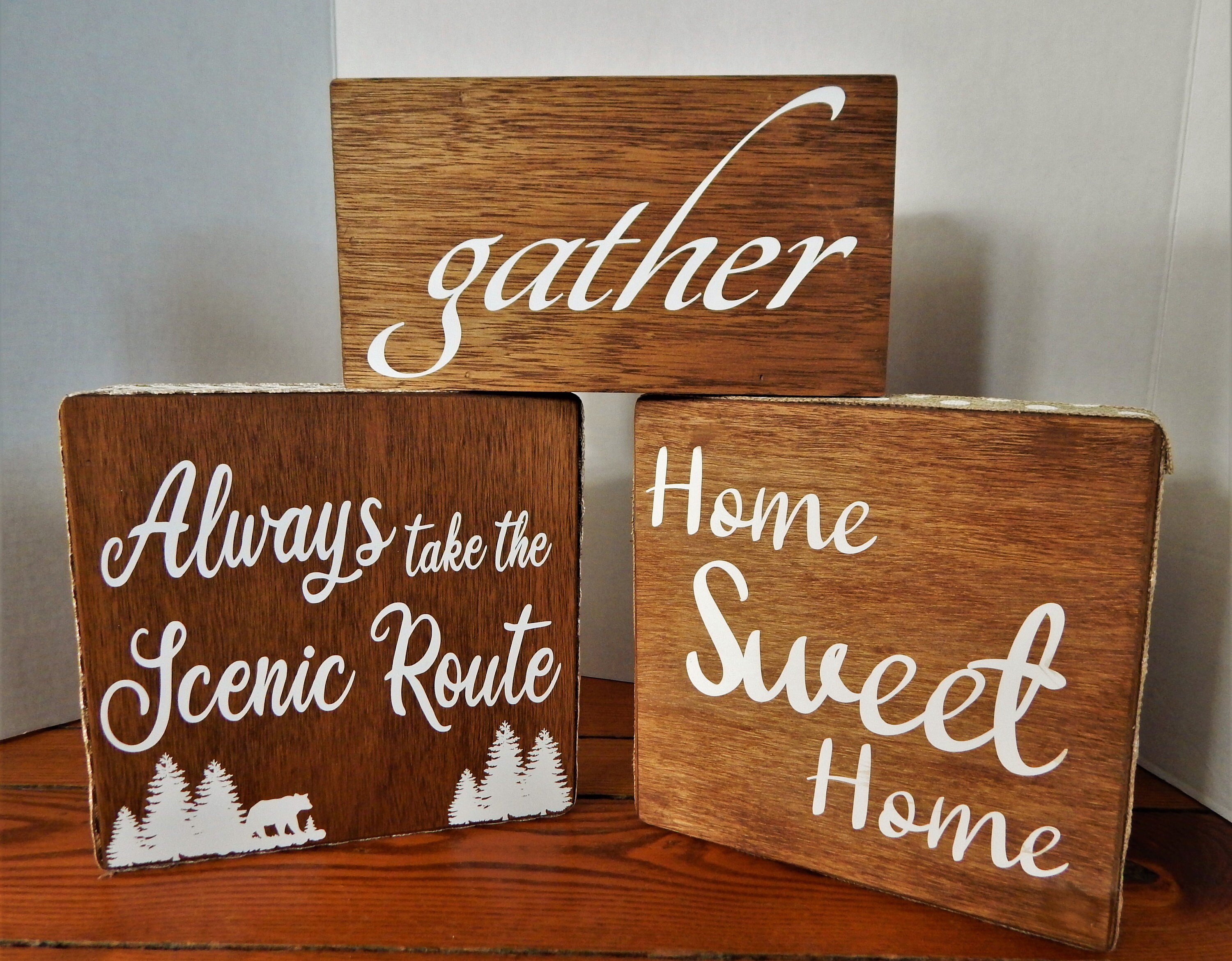 Wooden Block Sign home Sweet Home | Etsy