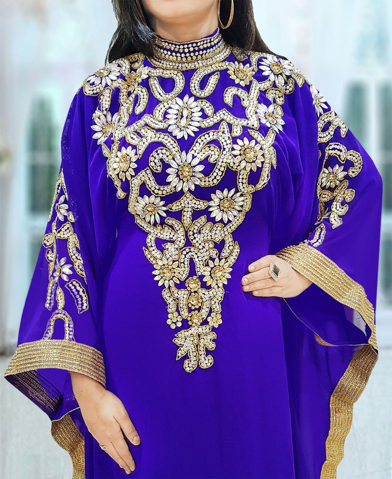 Caftan Dresses for Women Long Sleeve Formal Maxi Gown - Etsy