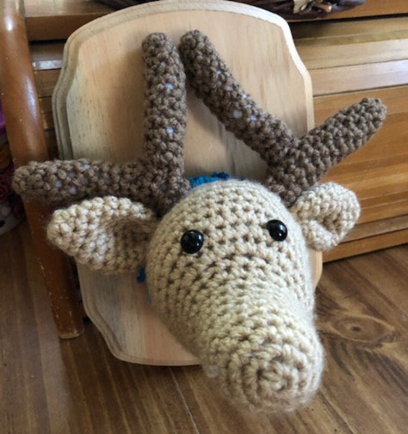 Crochet Moose Head Plaque Pattern - Etsy