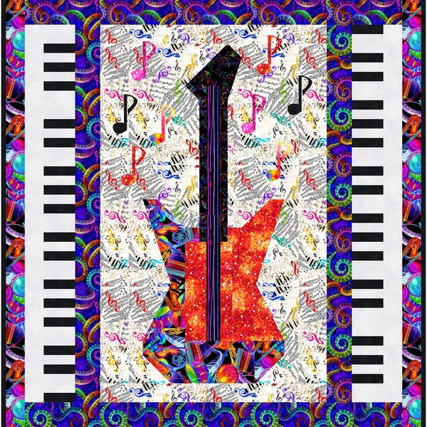 Guitar Quilt Pattern - Etsy