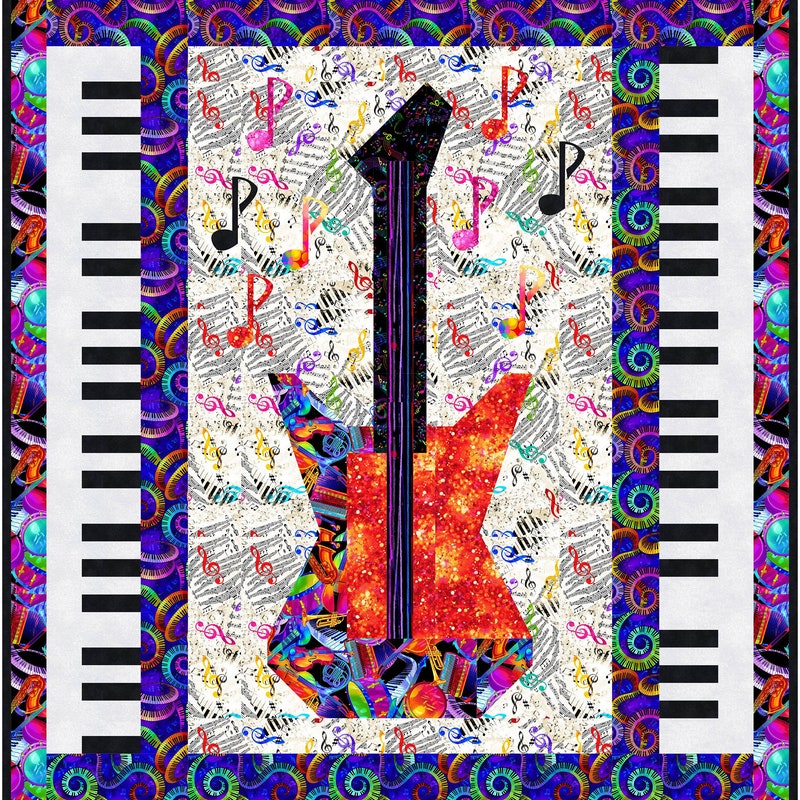 Guitar Quilt Pattern - Etsy