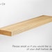 Rustic Ash Hanging Shelves Custom Length and Width. Solid - Etsy
