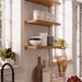 Oak Floating Shelves Custom Sizes. Hanging Wood Wall Shelves - Etsy