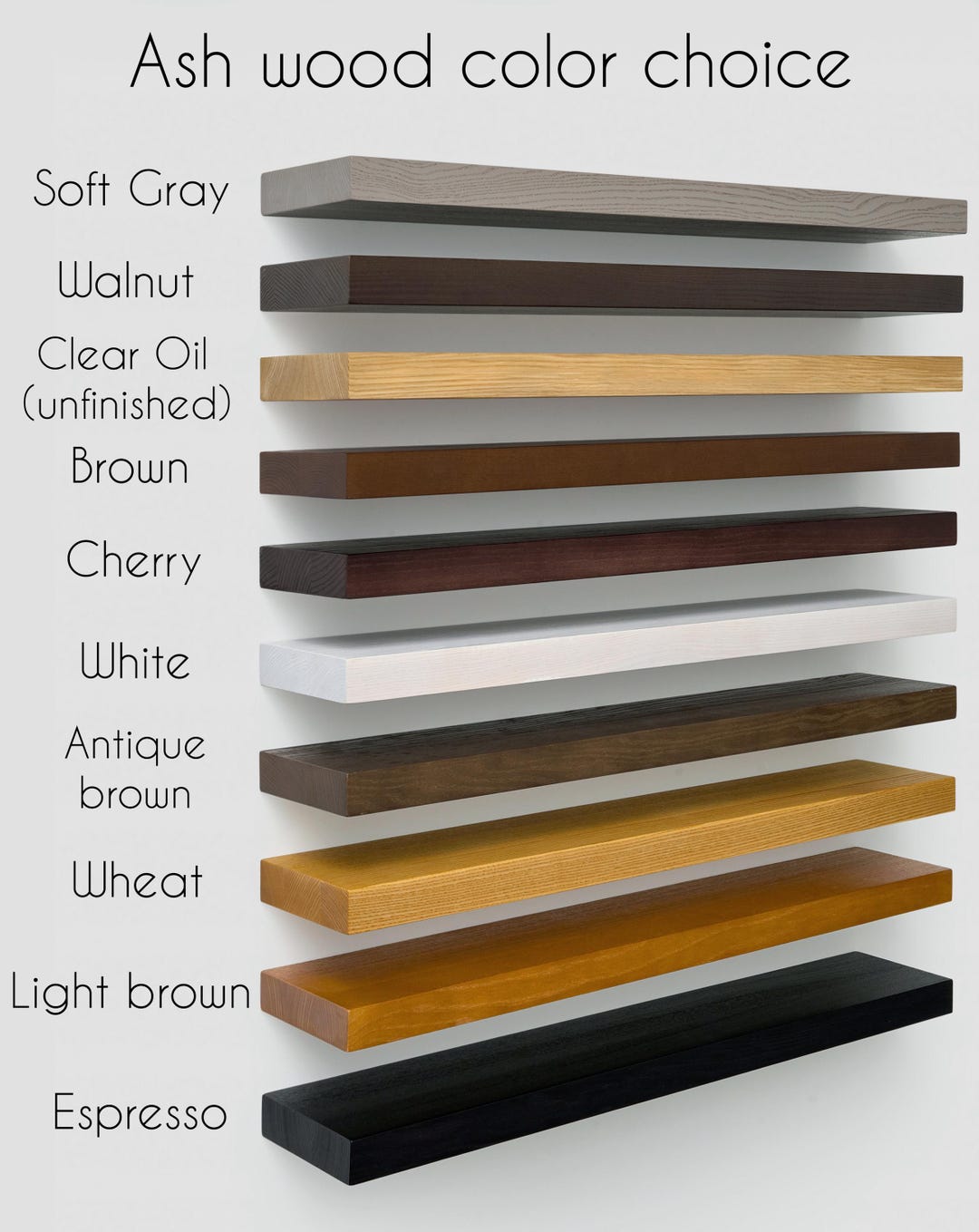 Custom Floating Shelves - Any Length, Width and Height. Solid Wood Wall ...