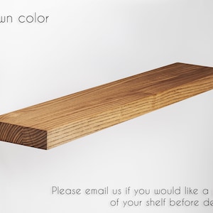 Rustic Ash Hanging Shelves - Custom Length and Width. Solid Wood ...