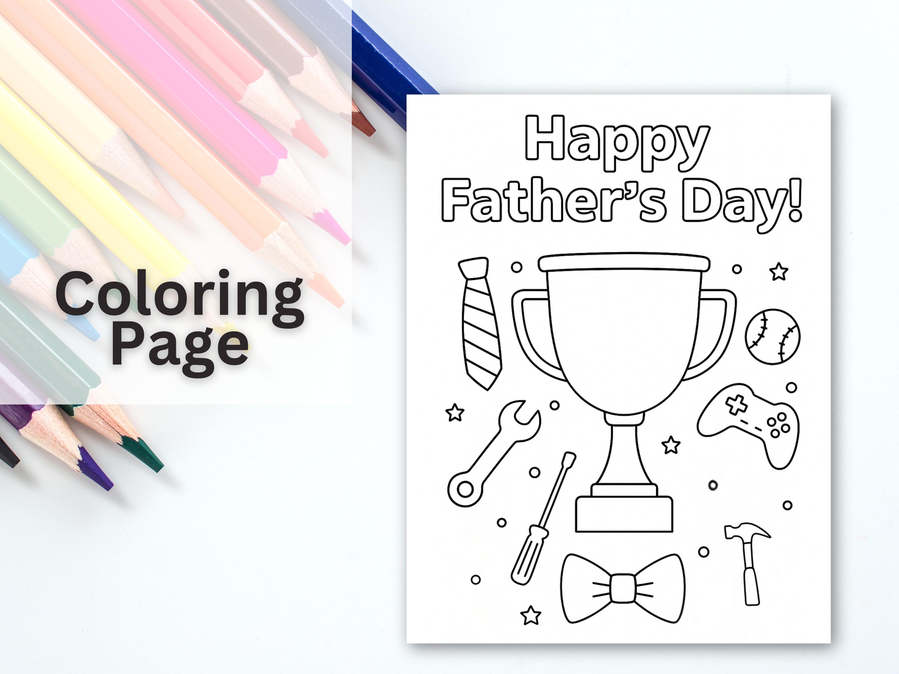 Father’s Day Activity Pack for Kids | All About Dad & Grandpa, Coloring ...