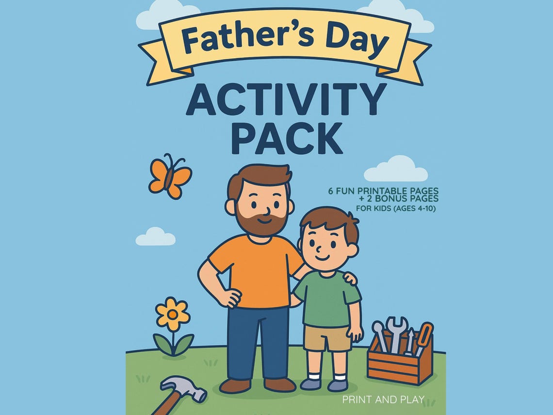 Father’s Day Activity Pack for Kids | All About Dad & Grandpa, Coloring ...