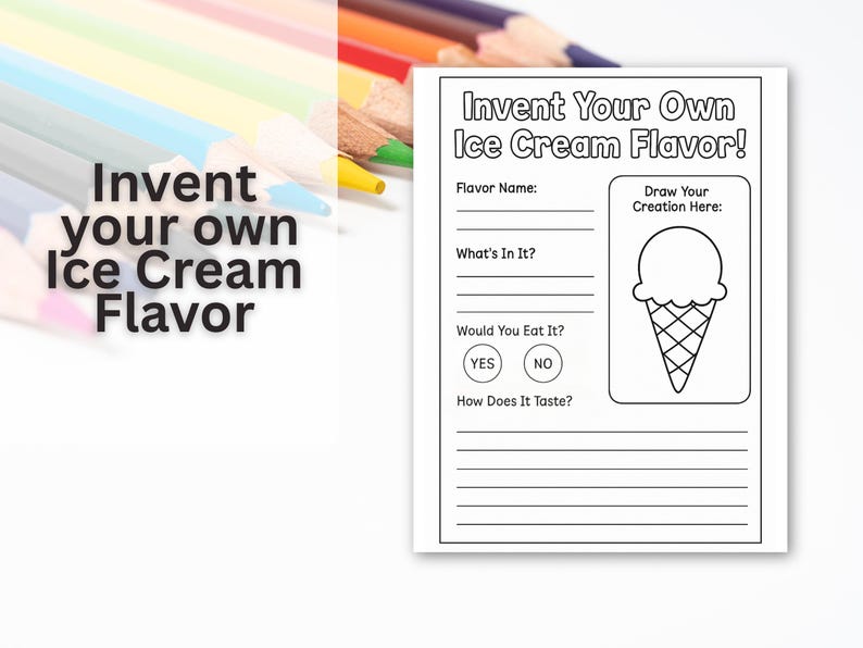 Ice Cream Activity Pack for Kids | Printable Birthday Party Games ...