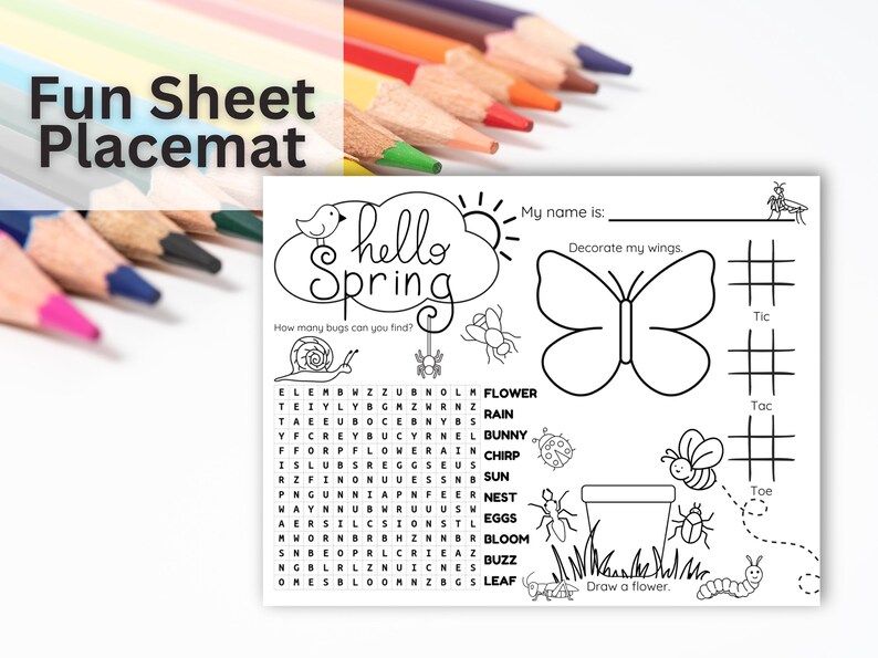 Spring Activity Pack for Kids | Printable Games, Coloring, Word Search ...