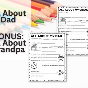 Father’s Day Activity Pack for Kids | All About Dad & Grandpa, Coloring ...