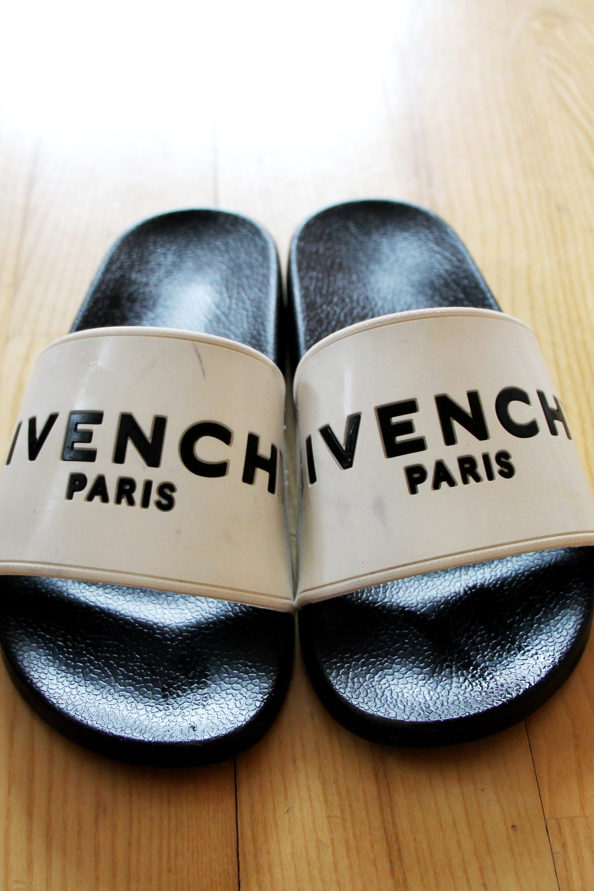 Givenchy Paris Flip Flops Original Made in Paris Black White - Etsy