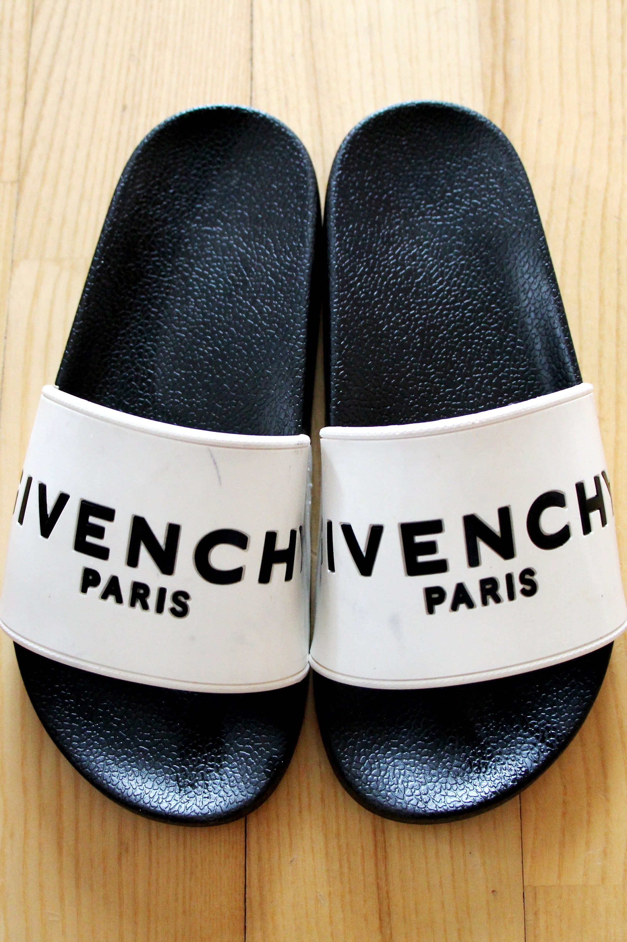 Givenchy Paris Flip Flops Original Made in Paris Black White - Etsy