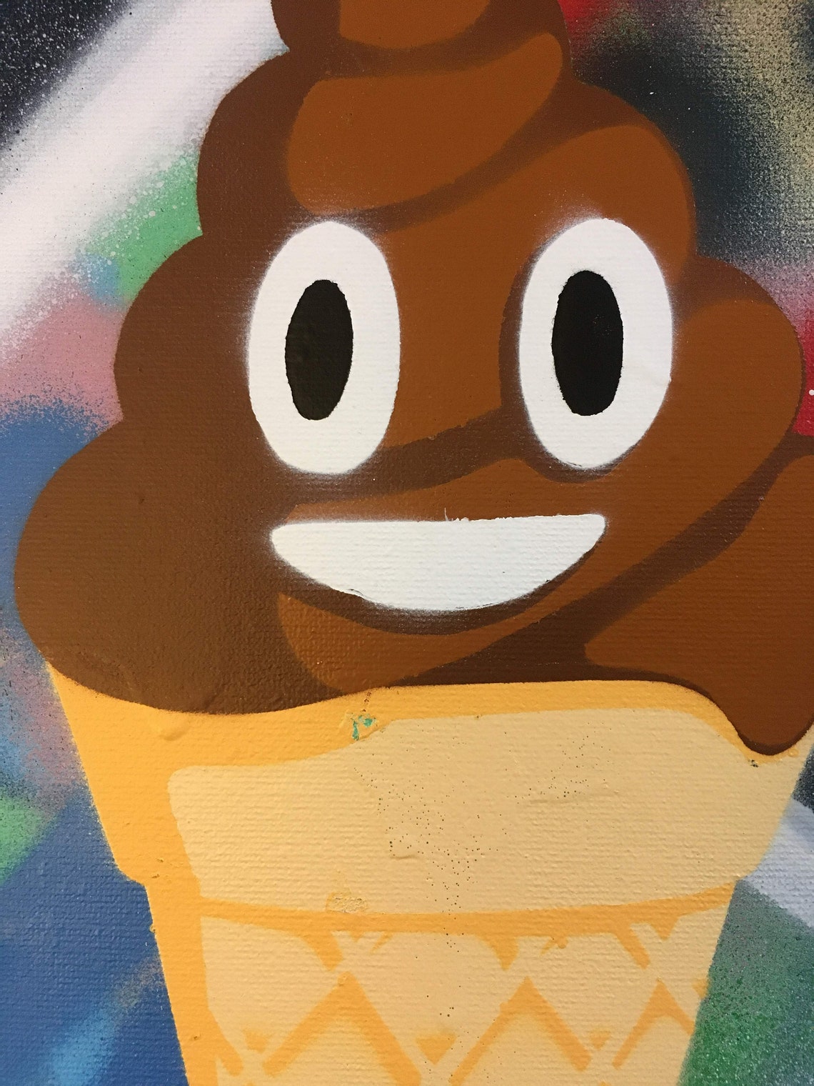 Poop Emoji Ice Cream Stencil Spray Painting - Etsy UK