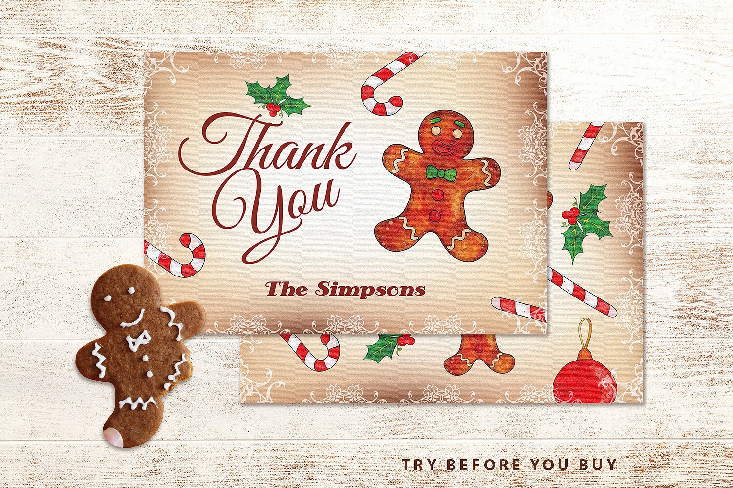 Gingerbread Man Recipe Card, Cooking Recipe Template, Printable Recipe ...
