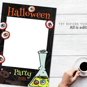 Printable Halloween Photo Booth Frame Halloween Party Frame - Etsy