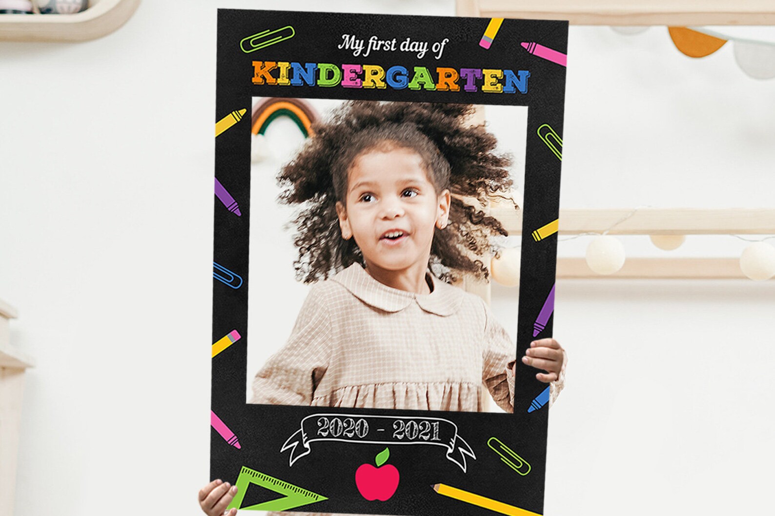 Reusable Back to School Photo Booth, First Day of Kindergarten Frame ...