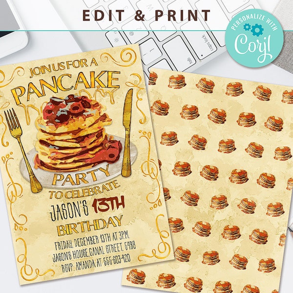 Pancake Invitation - Etsy