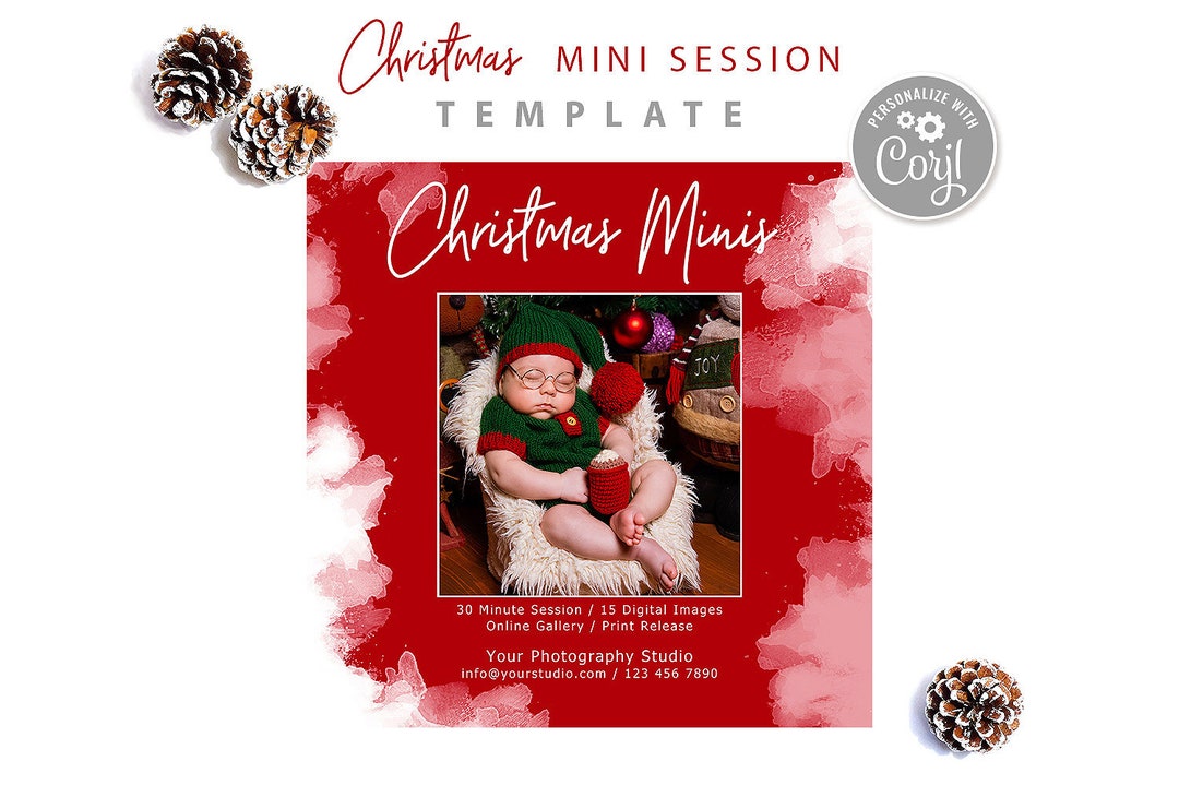 Holiday Mini Session Template, Christmas Minis, Christmas Mini Session ...