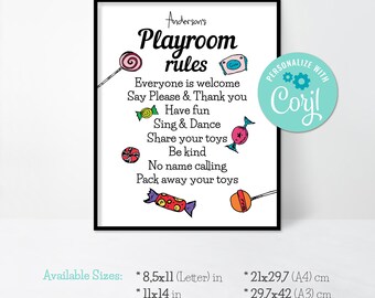 Kids Room Rules - Etsy