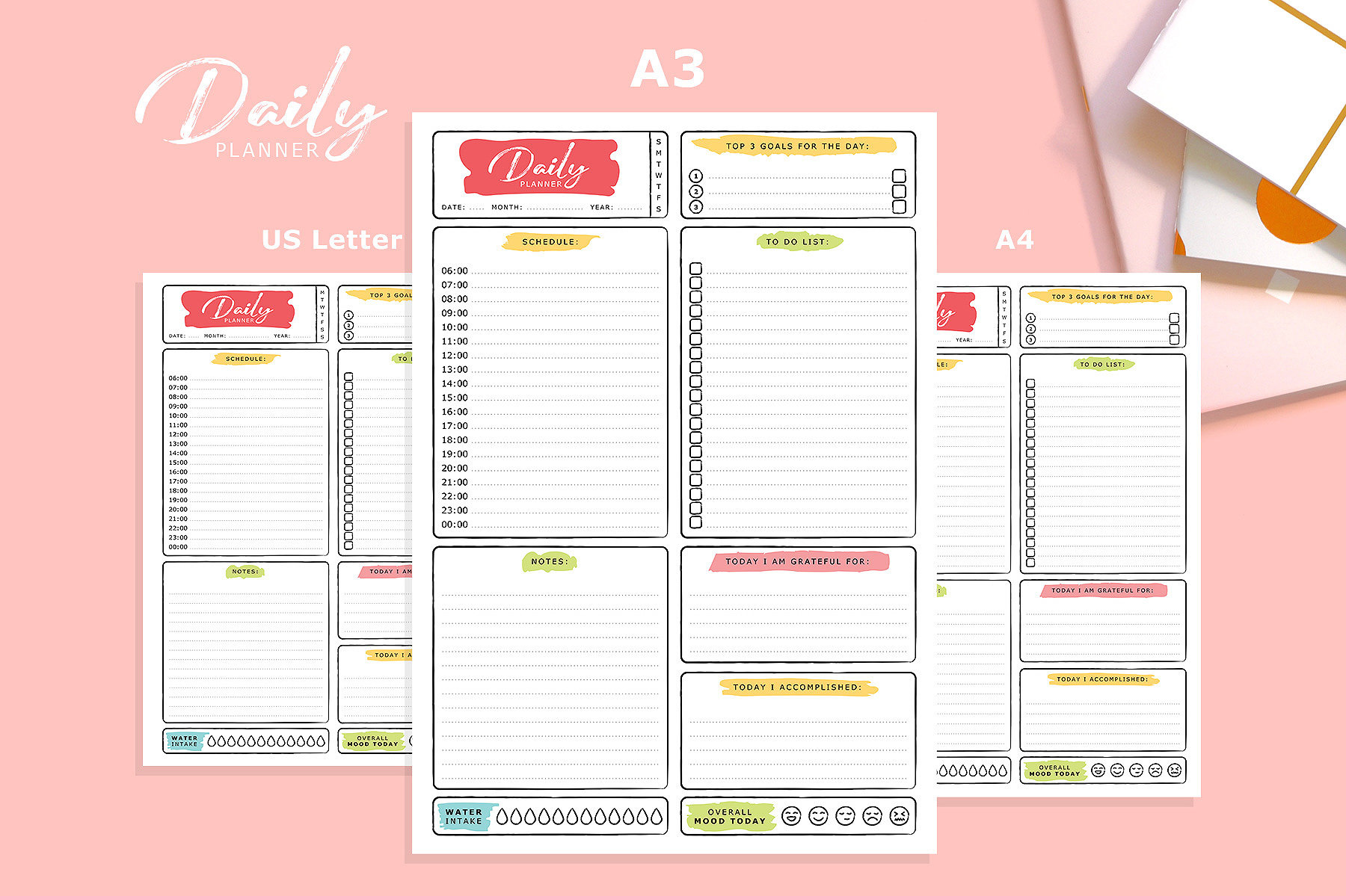 Printable Planner Bundle, Daily Planner, Weekly Planner, Monthly ...